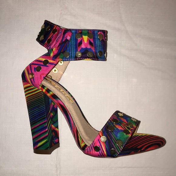 Liliana | Shoes | New Colorful Sandals With Velcro Ankle Strap | Poshmark